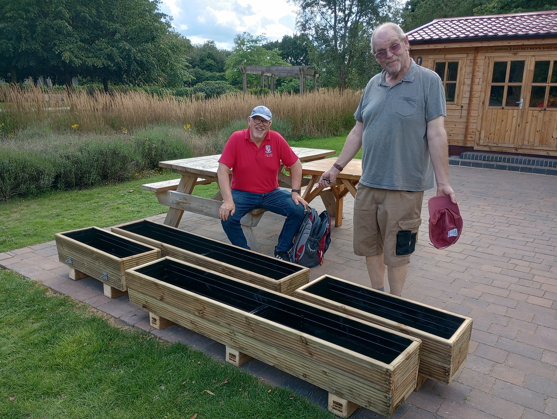 Planters for West Byfleet Station - Woking & District Men's Shed